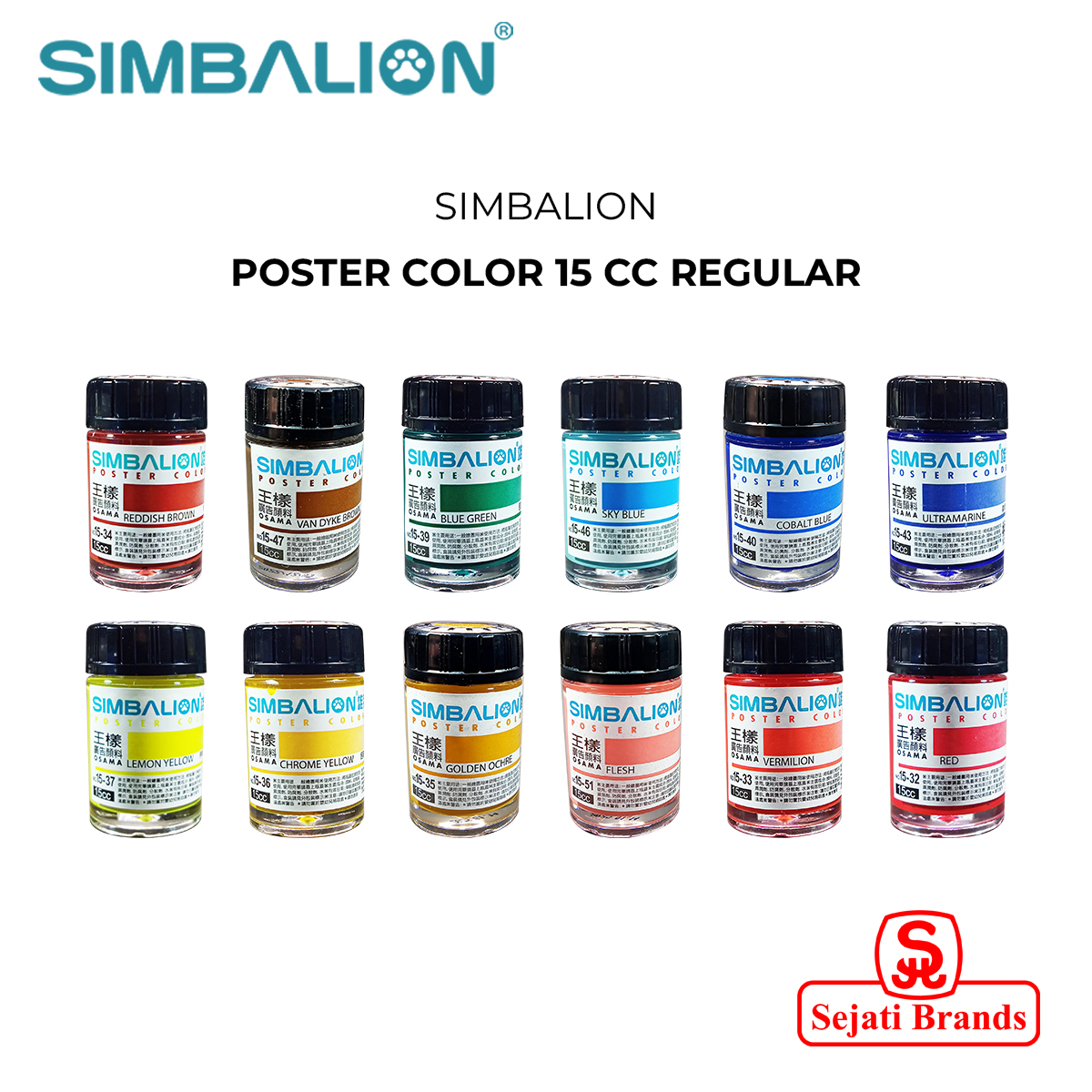 Poster Color 15cc Regular Color (Satuan) - Sejati Brands
